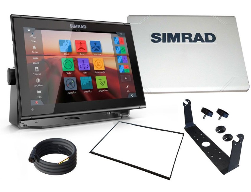 Simrad GO12 XSE 12 Inch Chart Plotter With Transom Mount 3-in-1 ...