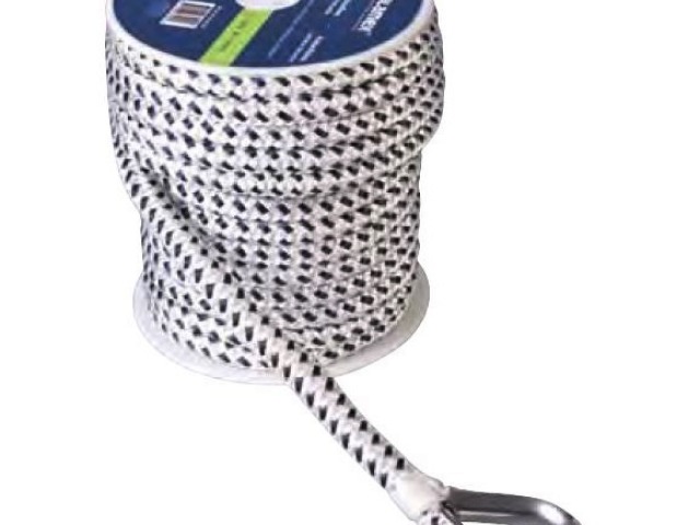 Polyester Braided Anchor Line with Spliced Eye - 12mm x 40 Metre ...