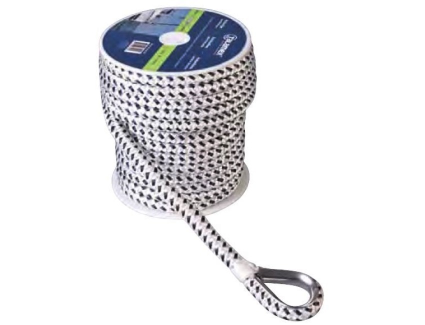 Polyester Braided Anchor Line with Spliced Eye - 12mm x 40 Metre ...