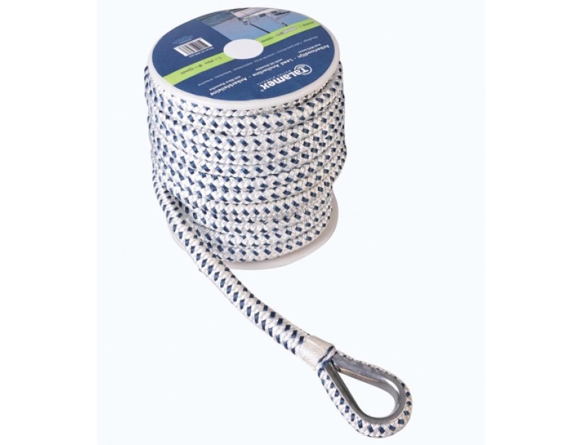 Polyester Braided Anchor Line - Spliced Eye & Lead Core - 12mm x 40M 01 ...