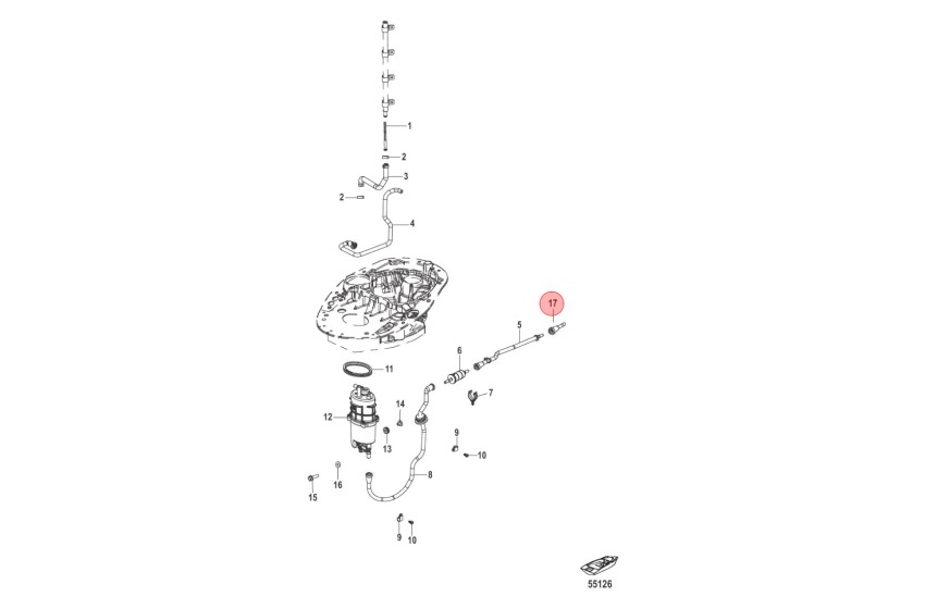 Mercury - FITTING 8MM - Quicksilver - 22-8M6002064 | Fuel Supply System ...