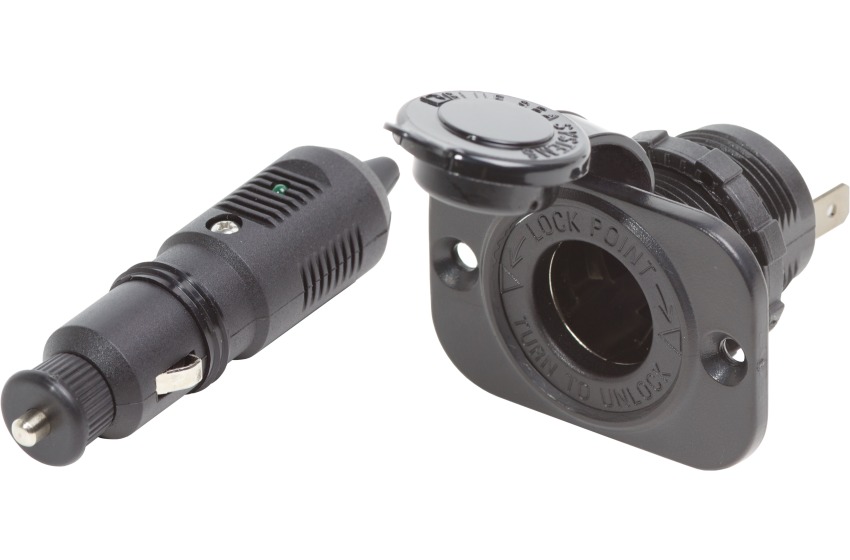 Blue Sea - 12 Volt Plug with Dash Socket - PN. 1015 | 12V Plugs and ...
