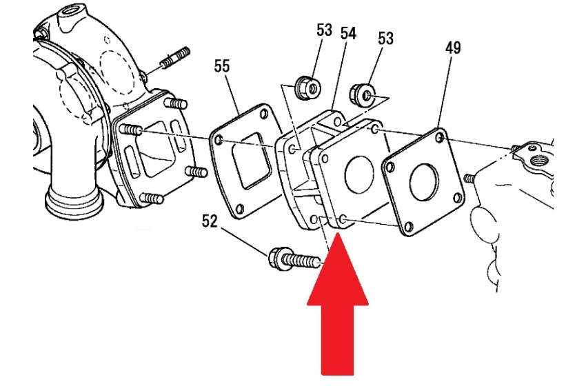 YANMAR Turbo Bracket - 4LH Series Engines - 119173-18900 | 4LHA-STP ...