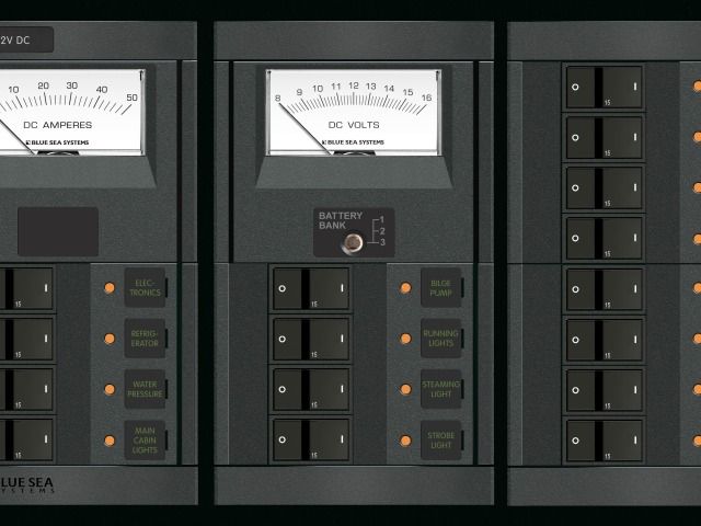 Blue Sea - 12 Volt DC Panel - 16 Position - PN. 1201 | Below-Deck ...