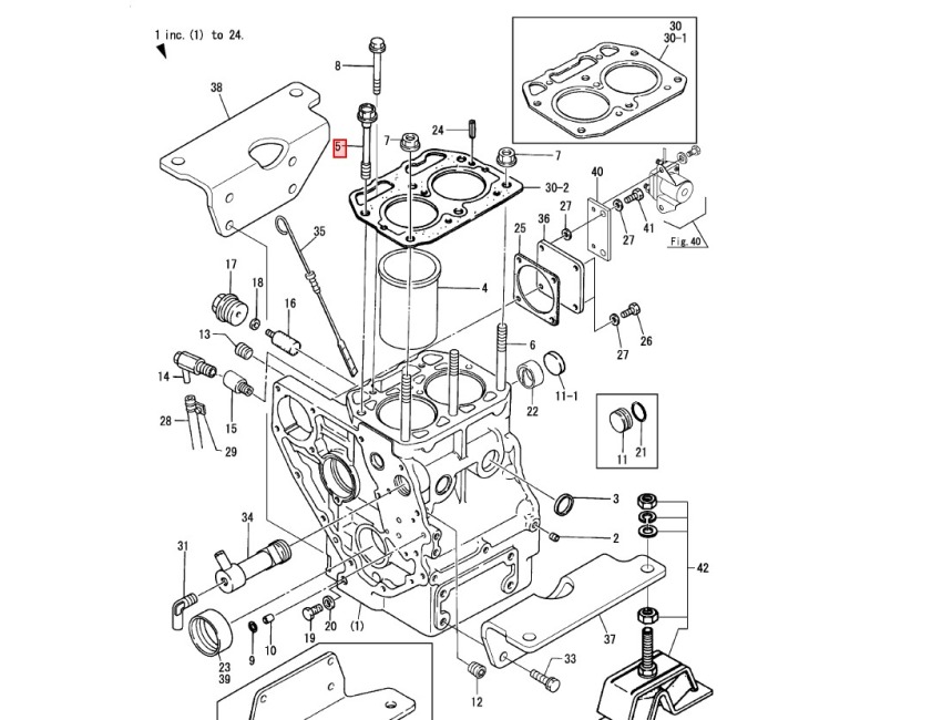 Genuine YANMAR - 2GM20 3GM30 3HM35 3HMF Cylinder Head Bolt - 121450 ...