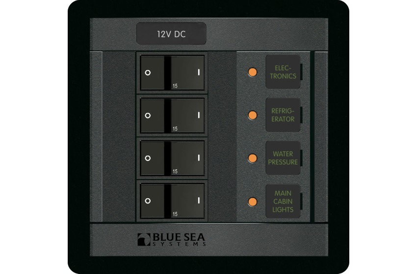 Blue Sea - 12 Volt DC Panel - 4 Position - PN. 1216 | Below-Deck ...