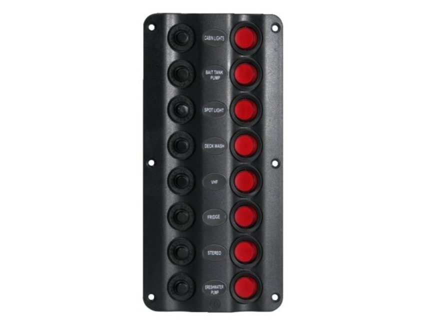 Talamex - SWITCHPANEL WAVE DESIGN 8 SWITCHES 12V - 14.576.012 | Talamex ...