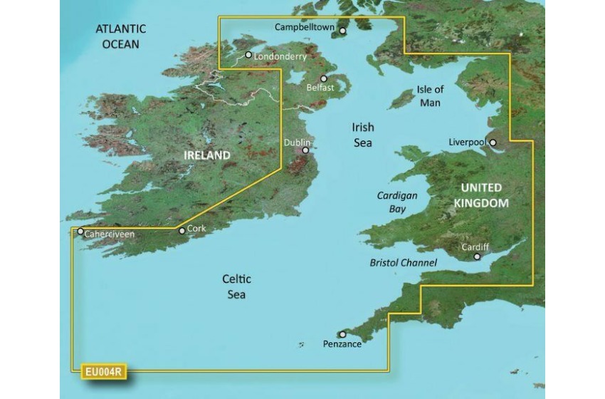 Garmin BlueChart G3 Chart - Irish Sea - EU004R | Garmin Blue Chart ...