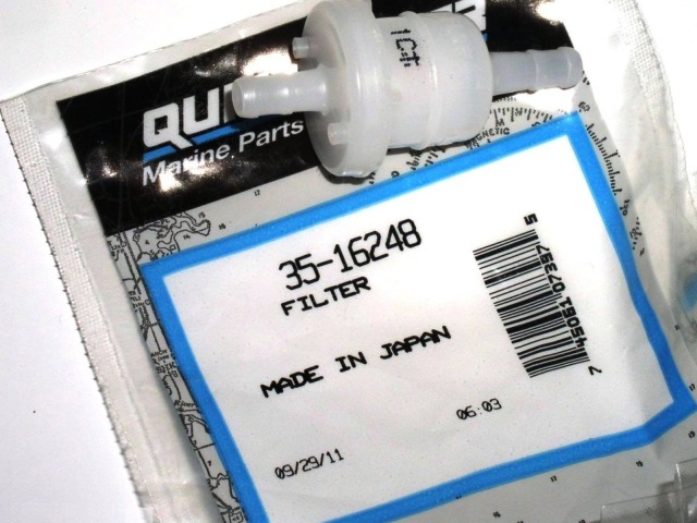 Quicksilver - Fuel filter - Outboard -Mercury/Mariner 1/4" - 4hp - 25hp ...