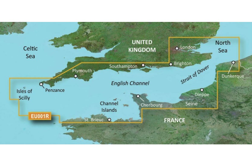 Garmin BlueChart G3 Chart - English Channel - EU001R | Garmin Blue ...