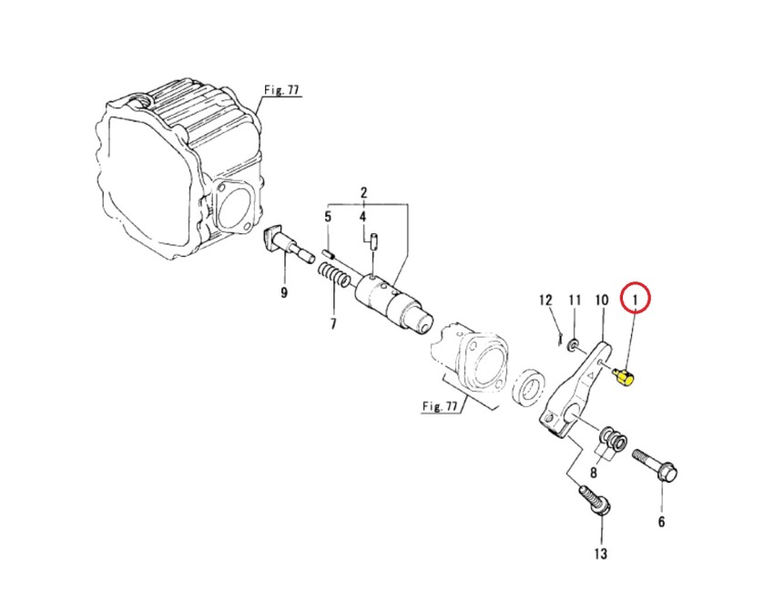 YANMAR MARINE - Control Cable Linkage / Pivot - YM - GM - C33 - 177073 ...