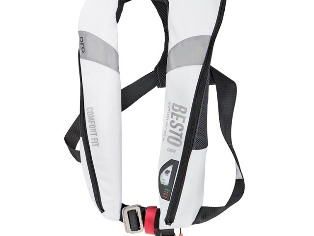 Besto Adults 'Comfort Pro' Auto/Manual Inflatable Lifevest 165N White ...