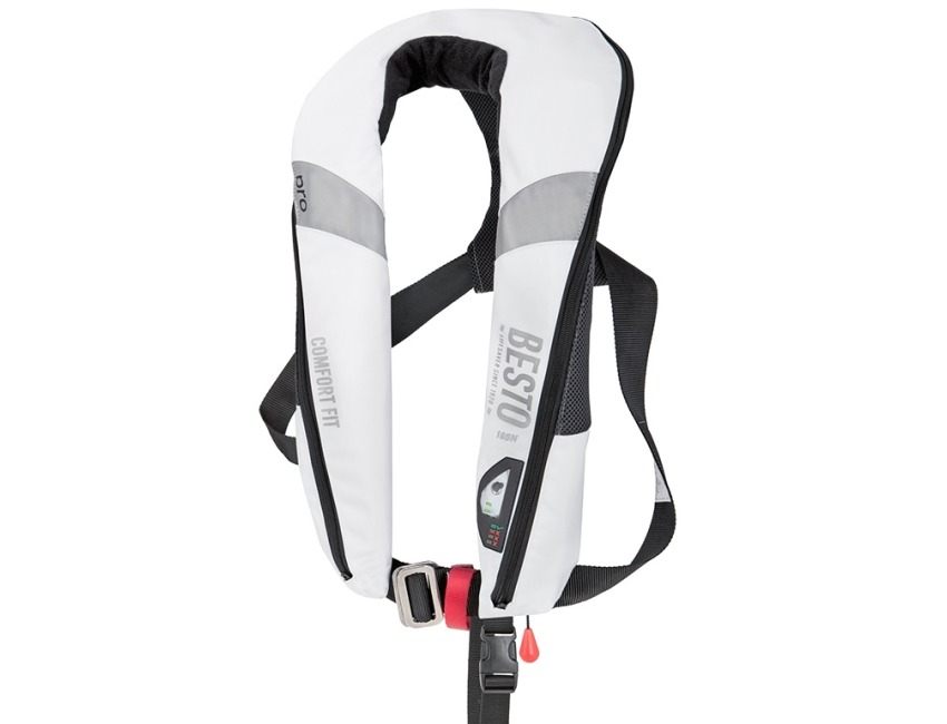 Besto Adults 'Comfort Pro' Auto/Manual Inflatable Lifevest 165N White ...