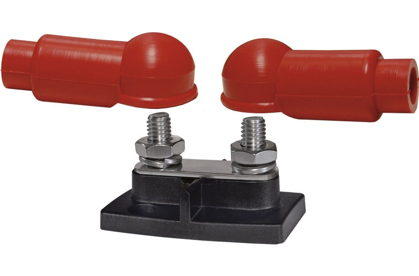 Blue Sea - PowerBar Dual BusBar - Two 3/8"-16 Stud and Insulators - PN ...