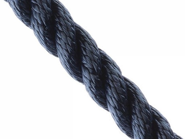 Polyester 3-Strand Mooring / Anchor Rope (Southern Ropes) - Navy 14mm ...