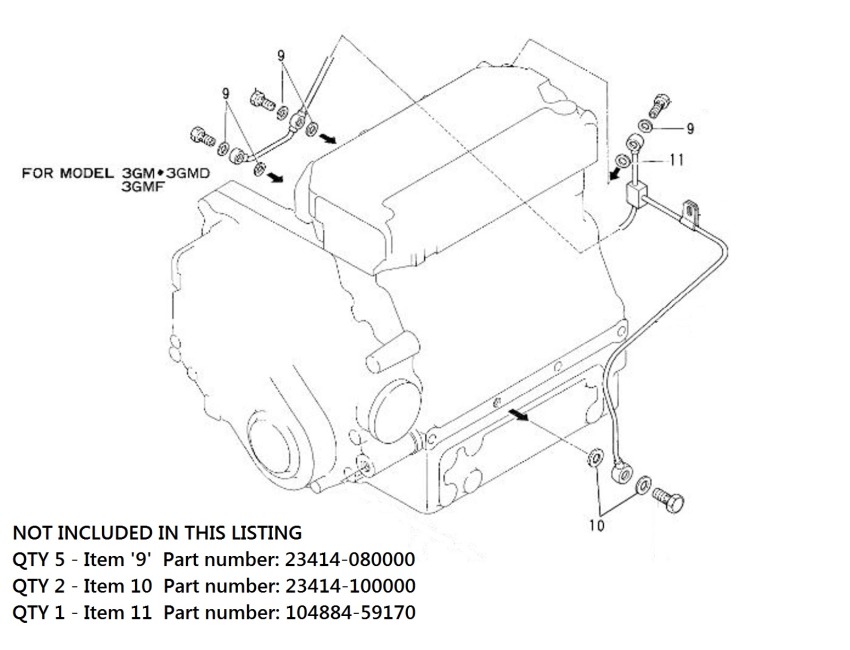 Yanmar Oil Feed Pipe - 3GM 3GMF 3GM30 3GM30F - 128370-39200 ...