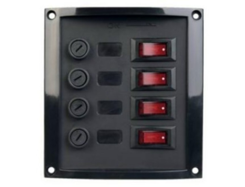 Talamex - SWITCH PANEL 4-FUSES BLACK - 14.577.004 | Talamex | Bottom ...