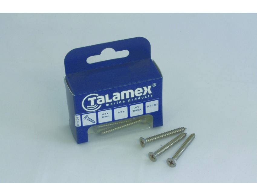 Talamex - TAPPING SCREW FH 4.8X38. PHILIPSCR. - 40.101.254 | Talamex ...