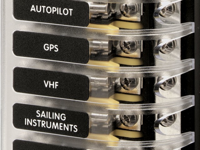 Blue Sea - ST Glass 6 Circuit Fuse Block with Negative Bus and Cover ...