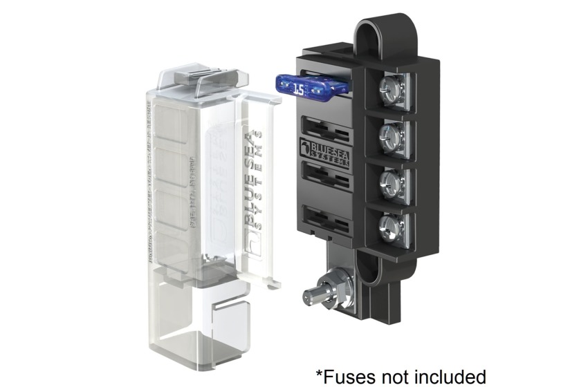 Blue Sea - 4 way Compact Blade Fuse Block Box - MPN 5045 | Fuse Blocks ...