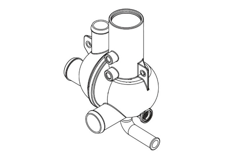 Mercury - WATER DRAIN HOUSING (Rod actuated) - Quicksilver - 863444T1 ...