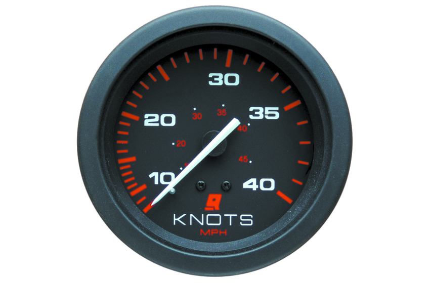 Mercury - SPEEDOMETER KIT (10-40 Knots) Black Face, Red Graduations ...