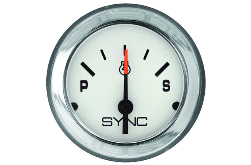 Mercury - GAUGE Dual Engine Synchronizer, White Face, Black Graduation ...
