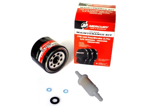 Mercury - 100 hour Maintenance Service Kit - 75-115 HP Four Stroke ...