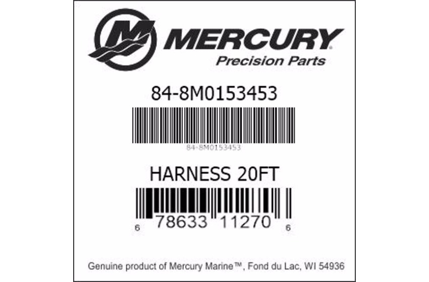 Mercury - HARNESS 20FT - Quicksilver - 84-8M0153453 | Cables and ...
