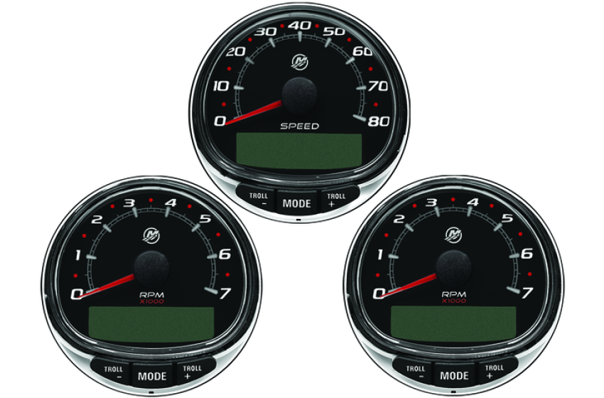 Mercury - SC1000 TACHOMETER SPEED BLACK DUAL - Quicksilver - 79 ...