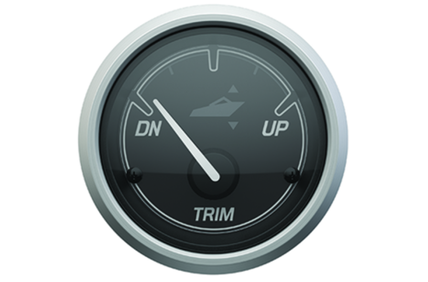 Mercury Power Trim Gauge - Sport Black/Brushed Stainless - 79-8M6020042 ...