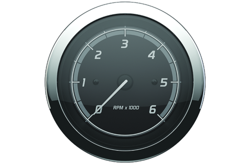 Quicksilver Tachometer Gauge 6K - Classic Black/Chrome - Mercury - 79 ...