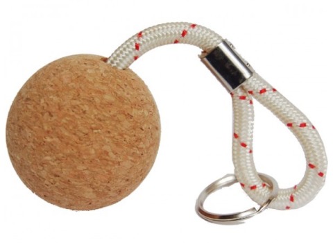 Talamex - 53mm Cork Floating Keyring - Sphere Round Ball - Key Ring ...