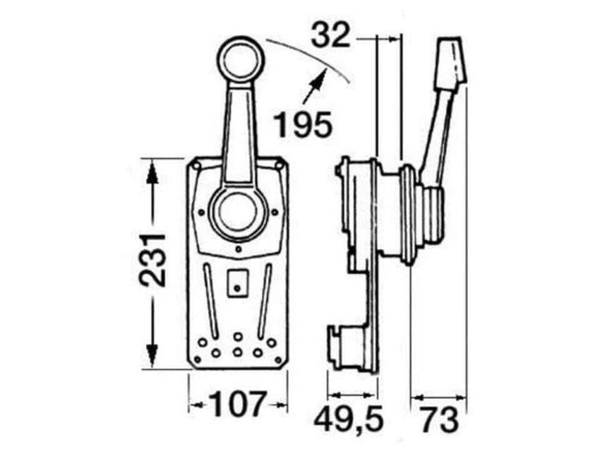 Yamaha / Ultraflex Sailboat Control - Sailing - B85 - YMM-21111-00 ...