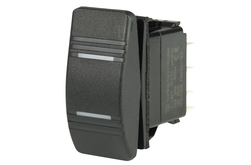 BEP - SWITCH CONTURA ON-OFF-ON Single Pole 12/24V 1/4" Terminal Blades ...