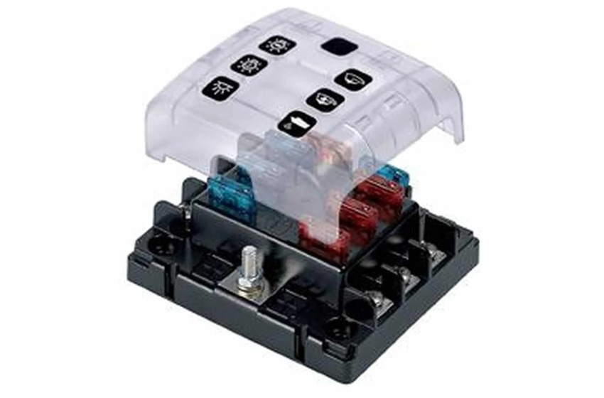 BEP - FUSEBLOCK ATO/ATC 30A 32VDC 6 CIRCUITS Quick Connect Terminal ...