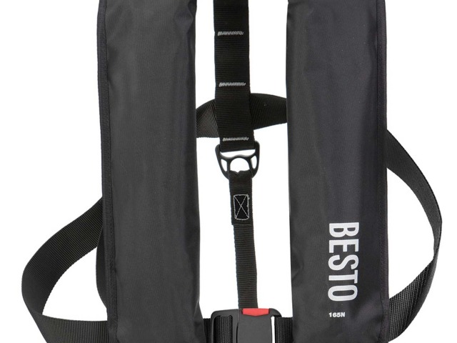 Besto Adults Manual Inflatable Lifevest 165N Black - 20.427.538 ...