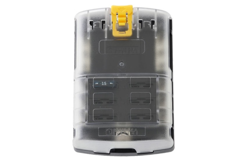 Blue Sea - 6 way Blade Fuse Distribution Box with Negative Bus - MPN ...