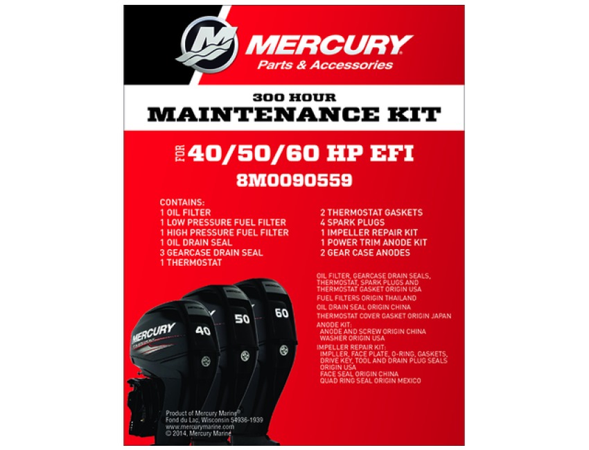Mercury - SERVICE KIT 40-60HP 4S (300 Hour) BigFoot/Command Thrust ...
