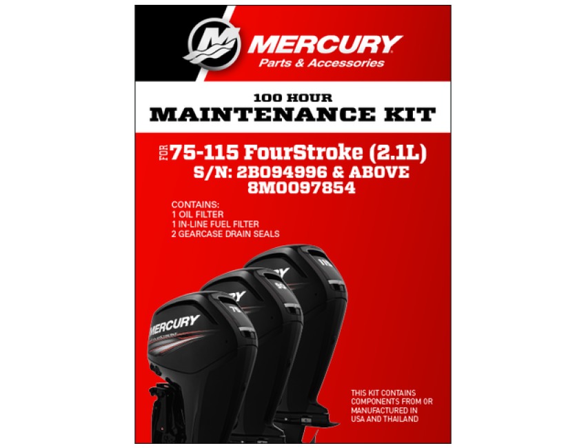 Mercury - SERVICE KIT 75-115 HP 4S (100 Hour) - Quicksilver - 8M0097854 ...