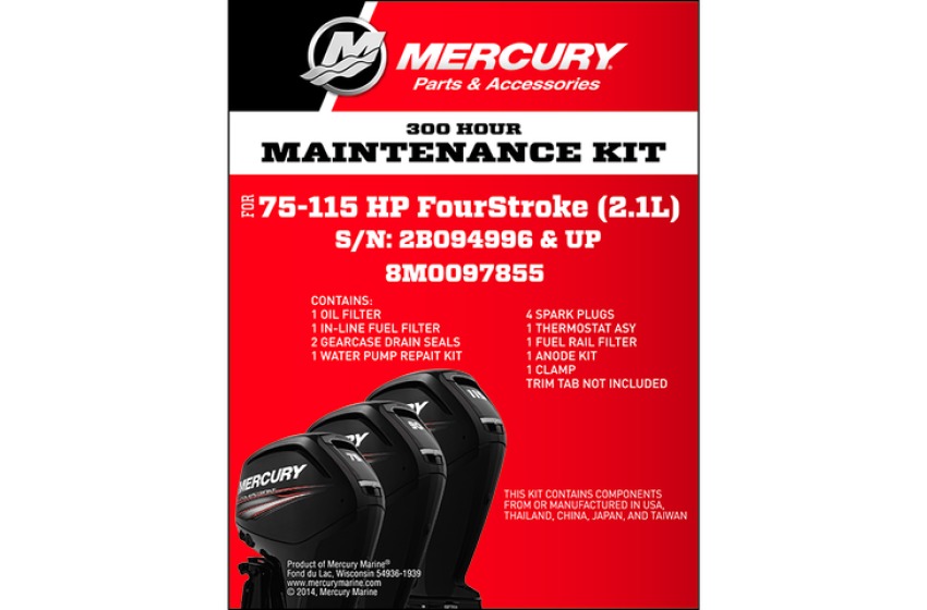 Mercury - SERVICE KIT 75-115HP 4S (300 Hour) - Quicksilver - 8M0097855 ...