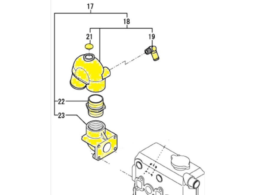 YANMAR - Exhaust Mixing Elbow - 2GMF - 3GMF - 3HM - 3GM - 2YM - 3YM ...