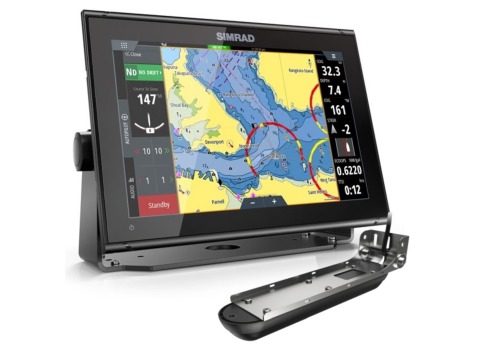 Simrad GO12 XSE 12 Inch Chart Plotter With Transom Mount 3-in-1 ...