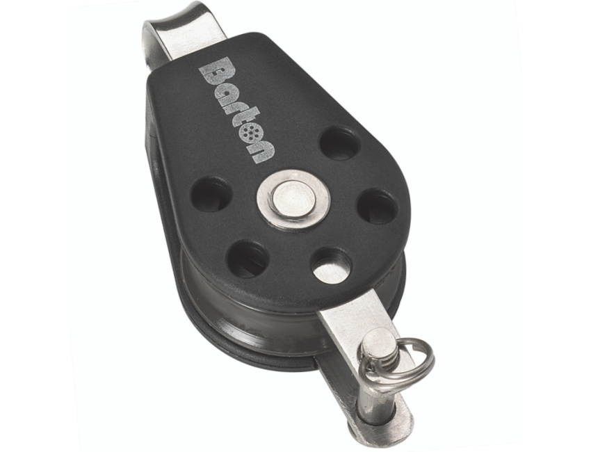Barton Marine Size 1 Single Fixed Eye + Becket Block - 30mm - Plain ...