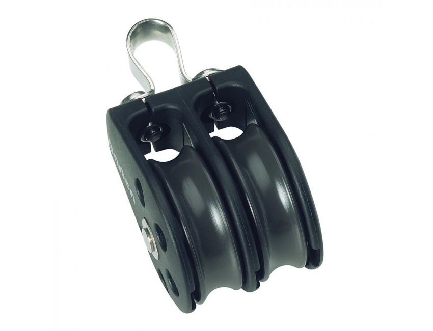 Barton Marine Size 1 Double Fixed Eye Block - 30mm - Plain bearing ...