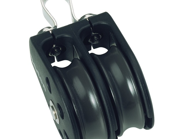 Barton Marine Size 2 Double Fixed Eye Block - 35mm - Plain bearing ...