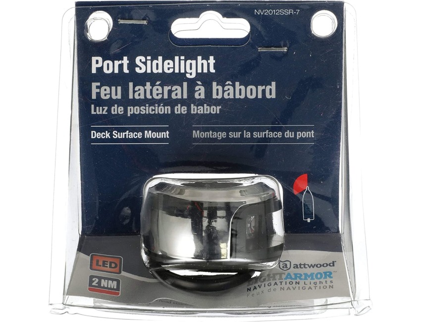 attwood Navigation Light LED 2NM Deck Mount - Stainless - Port (Red ...