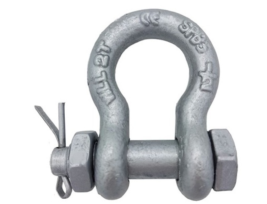 Galvanised Safety Bow Shackle - 1/2" - 2 Tonnes | Galvanized shackles ...
