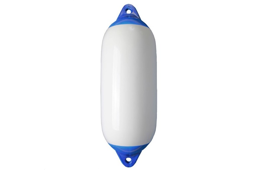 Cylindrical fender No.4 - 24cm x 70cm - White with Blue Top - 79.115. ...
