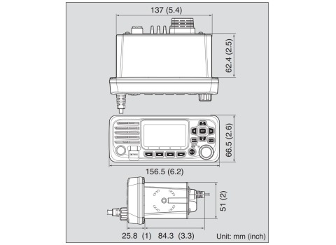 ICOM IC-M330GE Marine - Marine VHF Radio - GPS Waterproof 3Yr Warranty ...